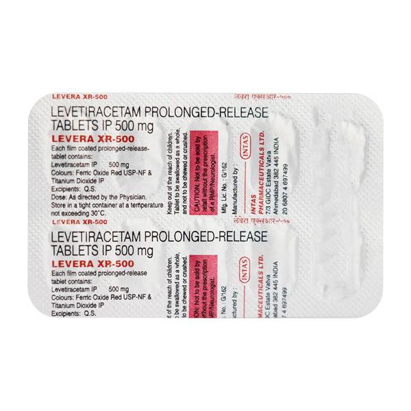 Levera XR 500mg Tablet 10'S Price, Uses, Side effects, Substitutes ...
