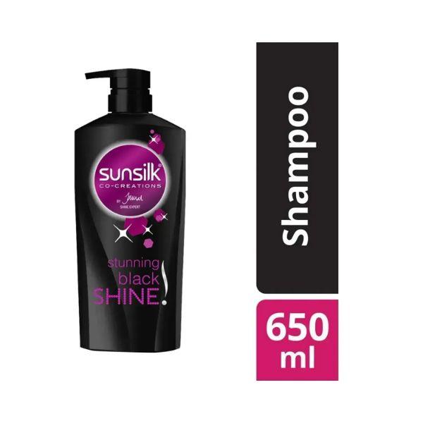 Buy Sunsilk Stunning Black Shine Shampoo 650 ml Online at Best Price ...