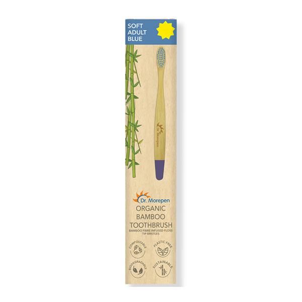 Dr.Morepen Organic Bamboo Adult Blue Toothbrush - Soft 1's Online at ...