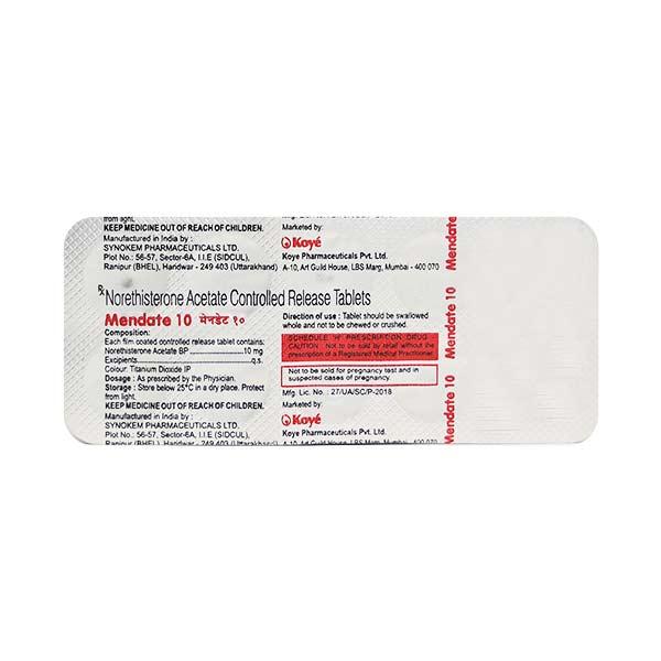 Mendate 10mg Tablet 10'S - Price, Uses, Side Effects | Netmeds