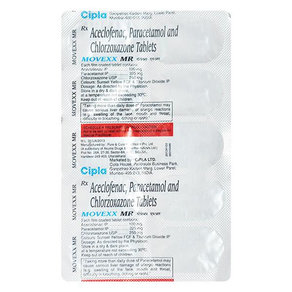 Movexx MR Tablet 10'S : Uses, Side Effects, Price | Netmeds