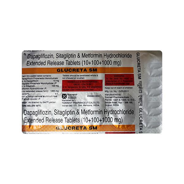 Buy GLUCRETA SM Tablet 10's Online at Upto 25% OFF | Netmeds