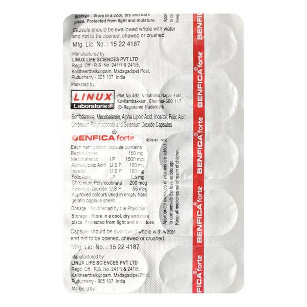 Buy BENFICA FORTE Capsule 10's Online at Upto 25% OFF | Netmeds