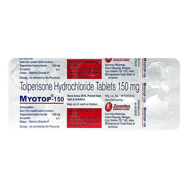 Myotop 150mg Tablet 10'S : Uses, Side Effects, Price | Netmeds
