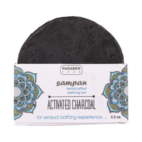 Buy Sampan Handcrafted Glycerine Bathing bar Charcoal 100 gm Online at ...