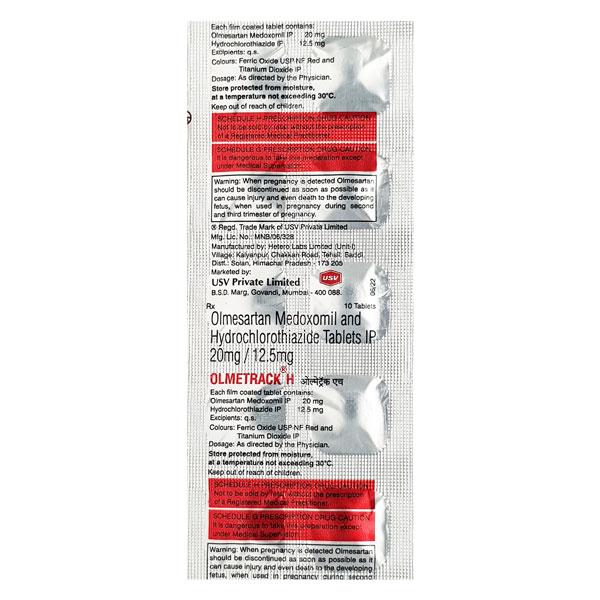 Olmetrack H 20mg Tablet 10'S : Price, Uses, Side Effects | Netmeds