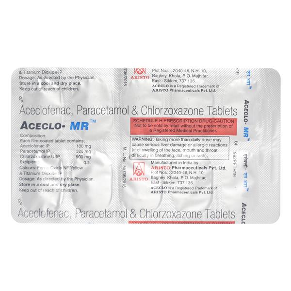 Aceclo MR Tablet 10'S - Buy Medicines online at Best Price from Netmeds.com