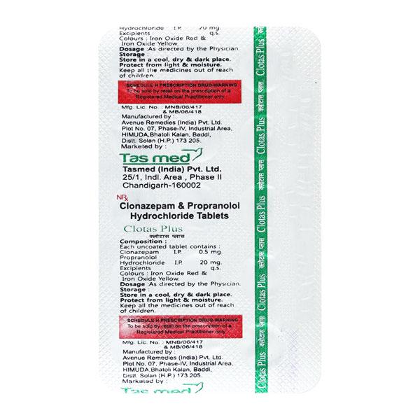 CLOTAS PLUS Tablet 15's - Price, Uses, Side Effects, and Substitutes ...