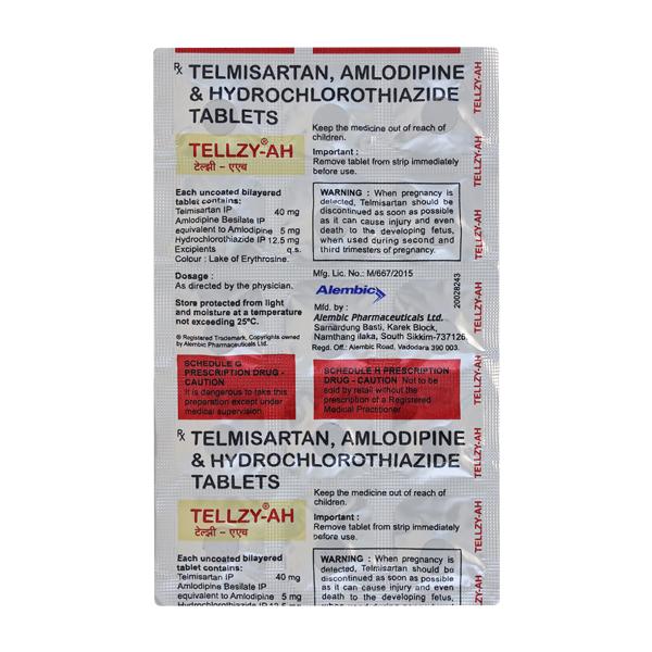 TELLZY AH Tablet 15's : Price, Uses, Side Effects | Netmeds