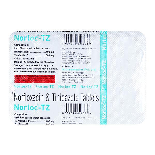 NORLOC TZ Tablet 10's Price, Uses, Side effects, Substitutes | Netmeds
