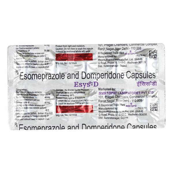 Buy ESYS D Capsule 10's Online at Upto 25% OFF | Netmeds