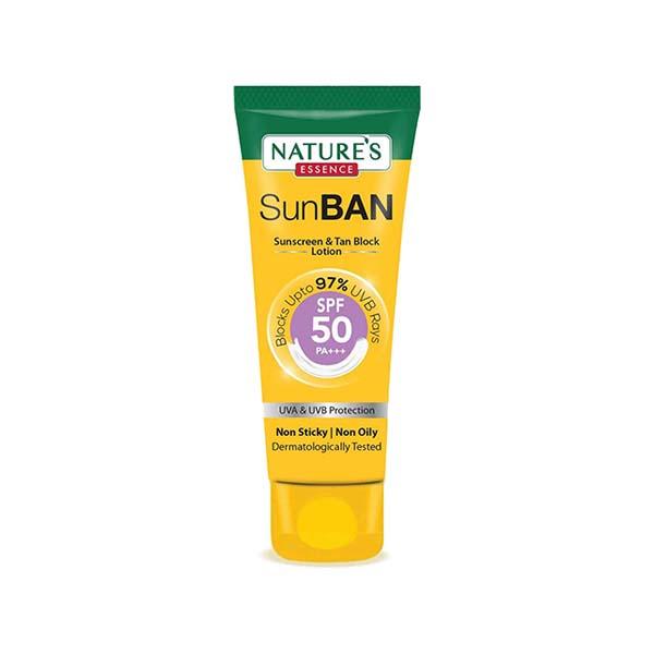 Buy Nature'S Essence Sunban Spf 50 Pa+++ Sunscreen & Tan Block Lotion ...