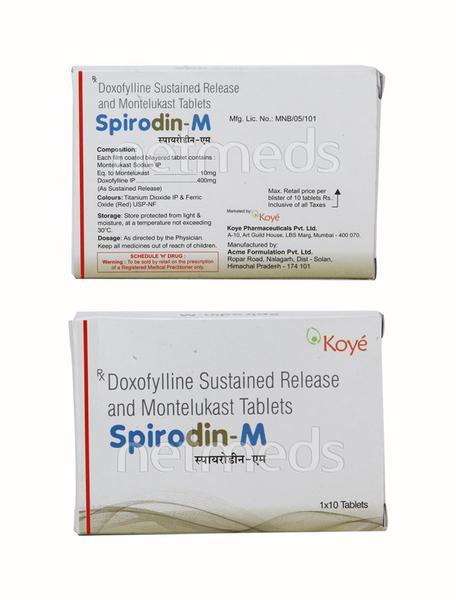 Buy Spirodin M Tablet 10'S Online at Upto 25% OFF | Netmeds