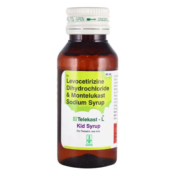 Buy Telekast L Kid Syrup 60ml Online at Upto 25% OFF | Netmeds