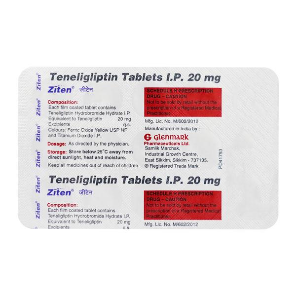 Ziten 20mg Tablet 15'S : Price, Uses, Side Effects | Netmeds