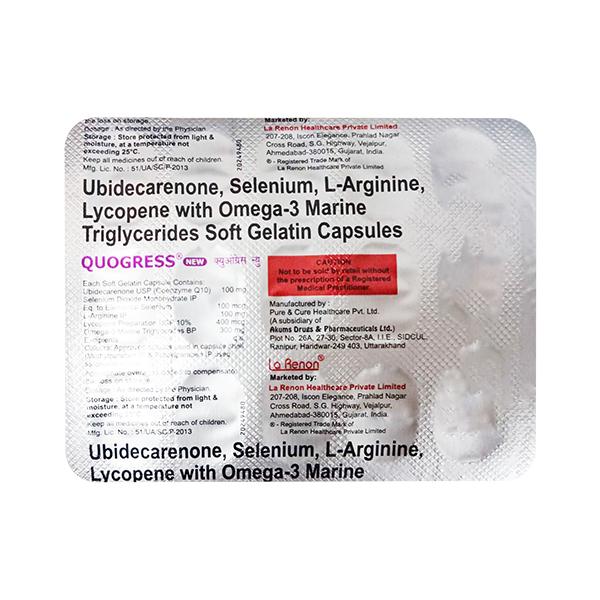 Buy QUOGRESS NEW Capsule 15's Online | Netmeds