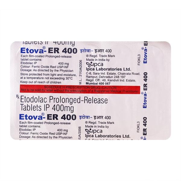 Buy Etova ER 400mg Tablet 10'S Online at Upto 25% OFF | Netmeds