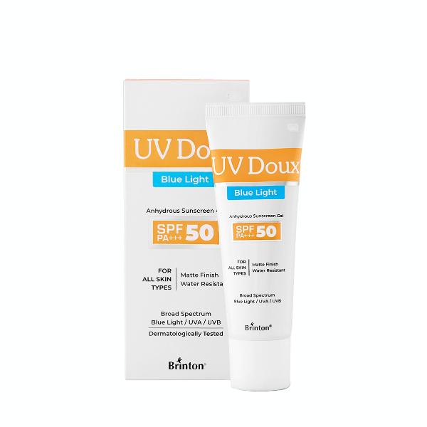 Buy UV Doux Blue Light SPF 50 PA+++ Anhydrous Sunscreen Gel 100 g ...
