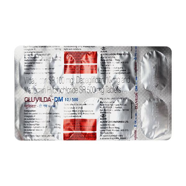 Buy GLUVILDA DM 5/500 Tablet 10's Online | Netmeds