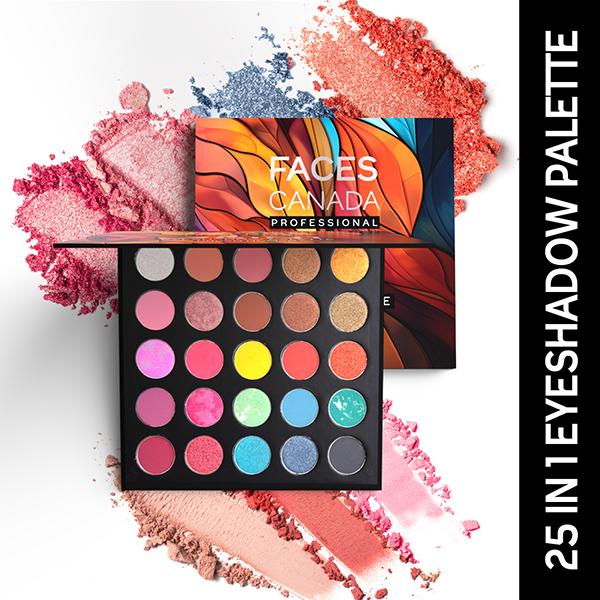 Buy Faces Canada Professional 25 In 1 Eyeshadow Palette - Flamboyant, Shimmer & Matte Finish 25 ...