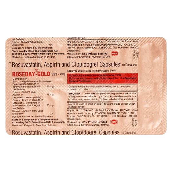 Roseday Gold 10mg Capsule 10'S - Price, Uses, Side Effects | Netmeds