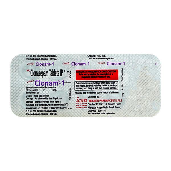 Clonam 1mg Tablet 10'S - Price, Uses, Side Effects, and Substitutes ...