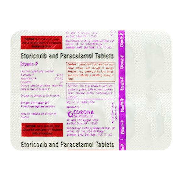 Etowin P Tablet 10'S Price, Uses, Side effects, Substitutes | Netmeds