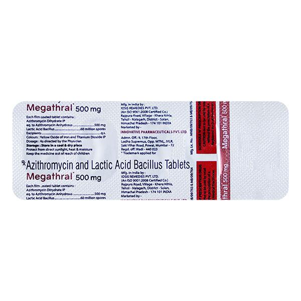 MEGATHRAL 500mg Tablet 5's Price, Uses, Side effects, Substitutes | Netmeds