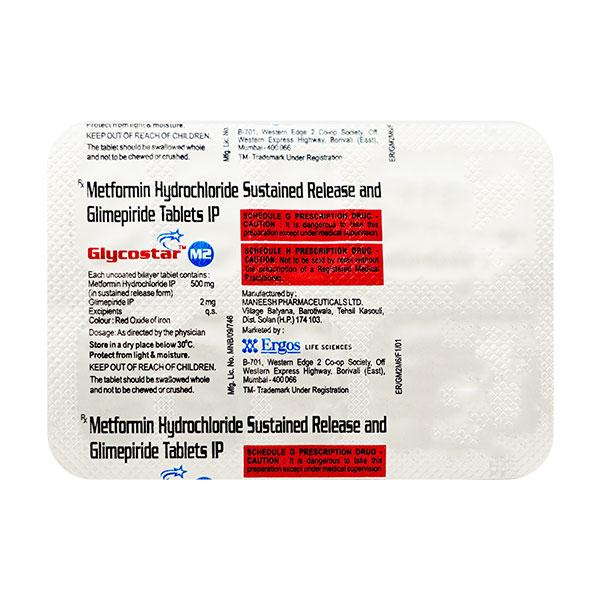 GLYCOSTAR M2 Tablet 10's Price, Uses, Side effects, Substitutes | Netmeds