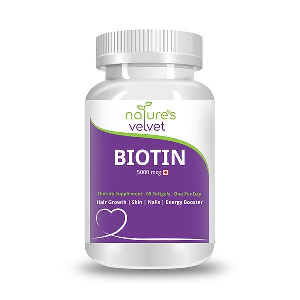 Natures Velvet Lifecare Biotin 5000 mcg Softgels 60's