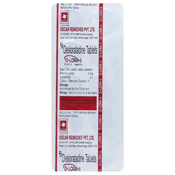 D LORA 5 Tablet 10's Price, Uses, Side effects, Substitutes | Netmeds