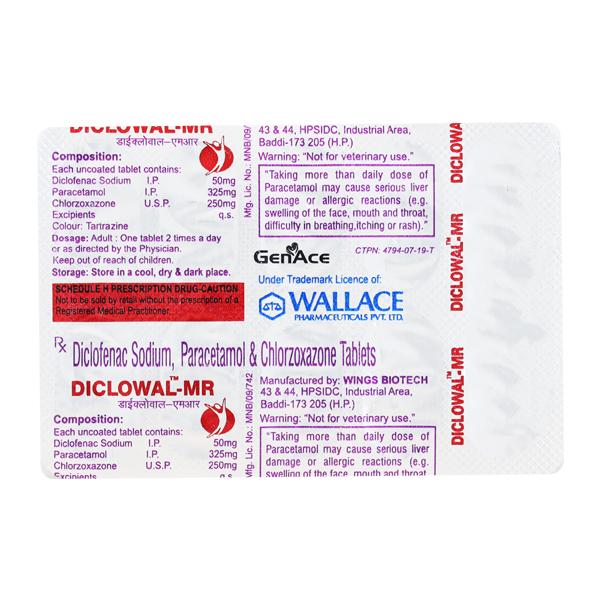 DICLOWAL MR Tablet 10's