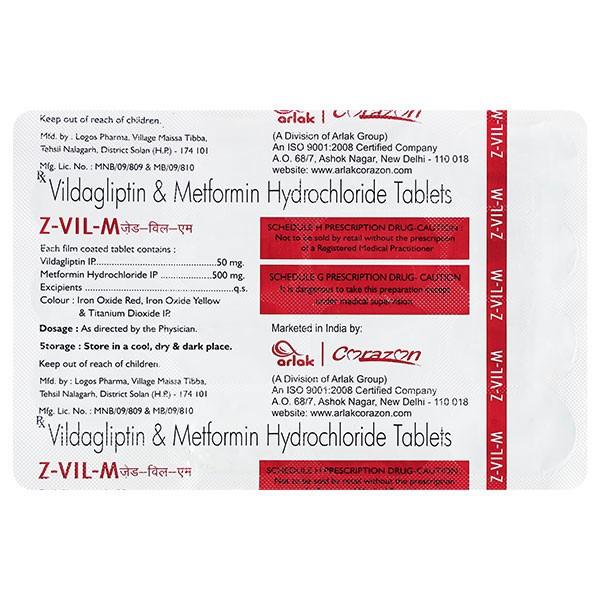 Z VIL M Tablet 15's : Price, Uses, Side Effects | Netmeds