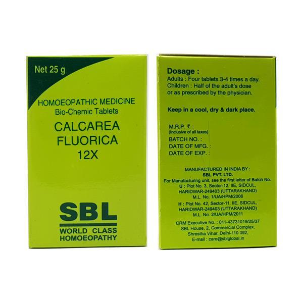 Buy SBL Calcarea Fluorica 12X Tablet 25 gm Online at Discounted Price ...