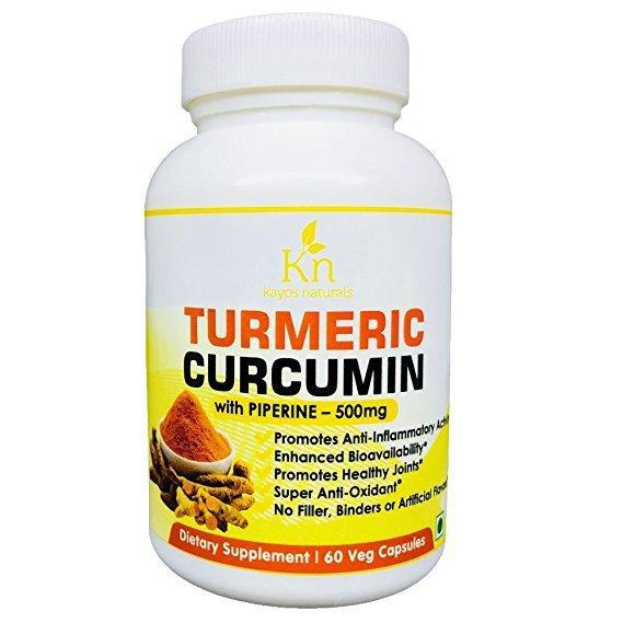 Kayos Naturals Turmeric Curcumin with Piperine Veg Capsule 60's