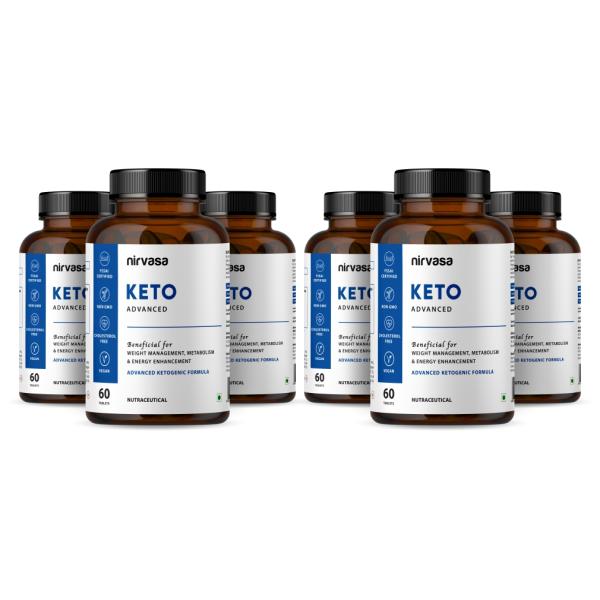 Nirvasa KETO Advanced Fat Cutter Tablet (Pack of 6 x 60's) 1's