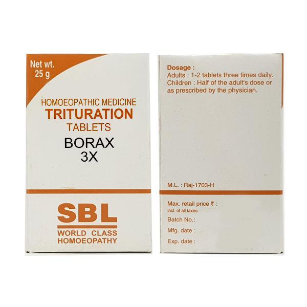 Buy SBL Borax 3X Tablet 25 gm Online at Discounted Price | Netmeds