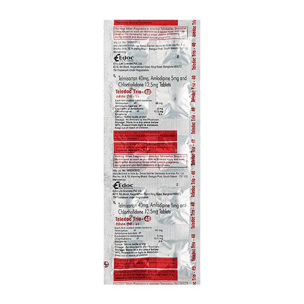 TELEDOC TRIO 40mg Tablet 10's : Price, Uses, Side Effects | Netmeds