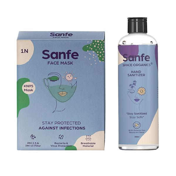 Sanfe Safe & Healthy Combo (Sanfe KN95 Face Mask + Sanfe Space Organics ...