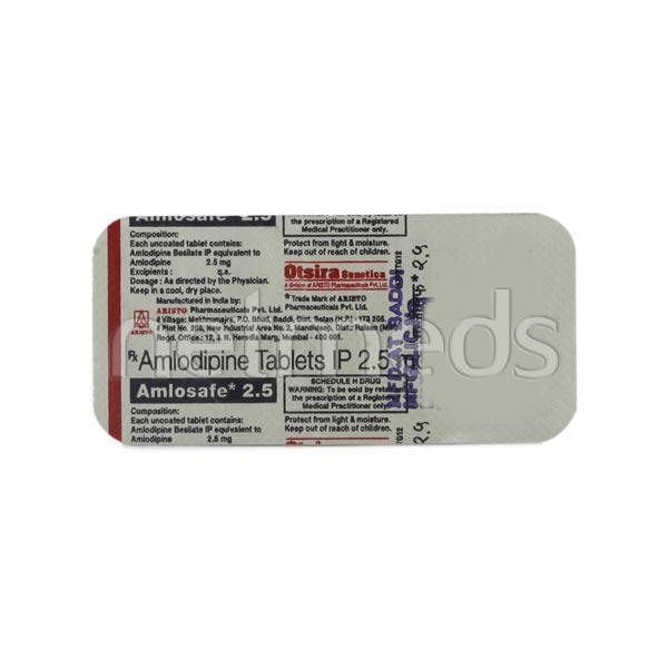 Amlosafe 2.5mg Tablet 10'S : Price, Uses, Side Effects | Netmeds