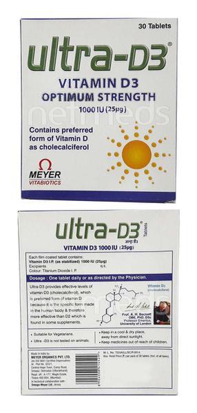 Ultra D3 Tablet 30'S : Uses, Side Effects, Price | Netmeds