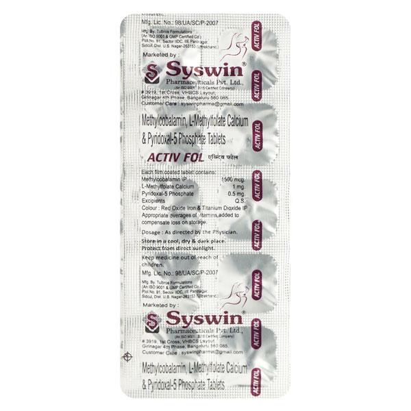 ACTIV FOL Tablet 10's Price, Uses, Side effects, Substitutes | Netmeds