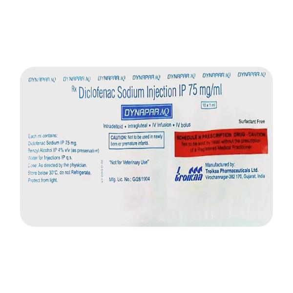 DYNAPAR AQ 75mg Injection 10X1ml Price, Uses, Side effects, Substitutes ...