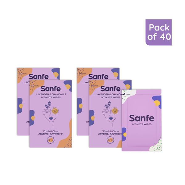 Sanfe 3 IN 1 Intimate Wipes - Lavender & Chamomile (Pack of 40) Online ...