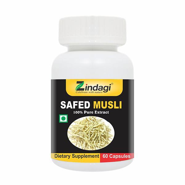 Zindagi Safed Musli Pure Extract Capsule 60's Online at Best Price ...