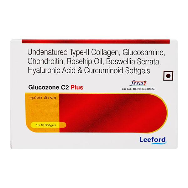 GLUCOZONE C2 PLUS Softgel 10's Price, Uses, Side effects, Substitutes ...