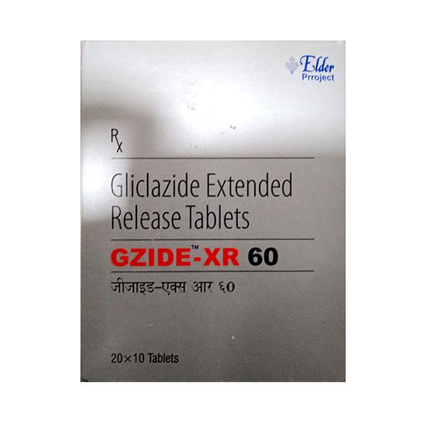 Gzide XR 60mg Tablet 10'S Price, Uses, Side effects, Substitutes | Netmeds