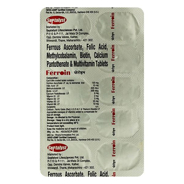 Ferroin Tablet 10'S
