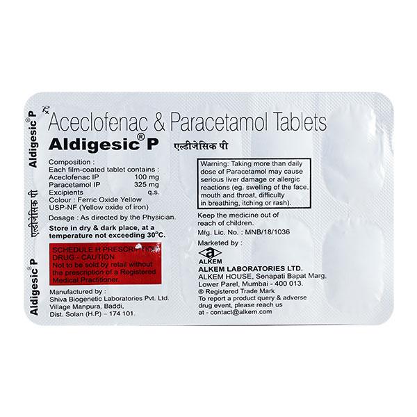 Aldigesic P Tablet: Check Uses, Price, Dosage | Netmeds