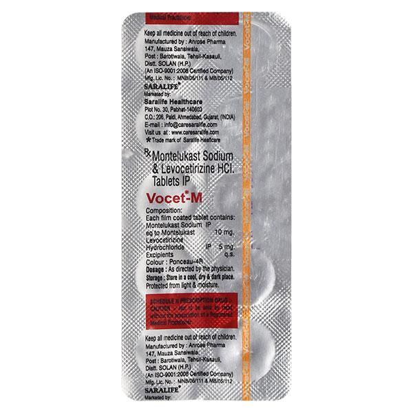 VOCET M Tablet 10's Price, Uses, Side effects, Substitutes | Netmeds